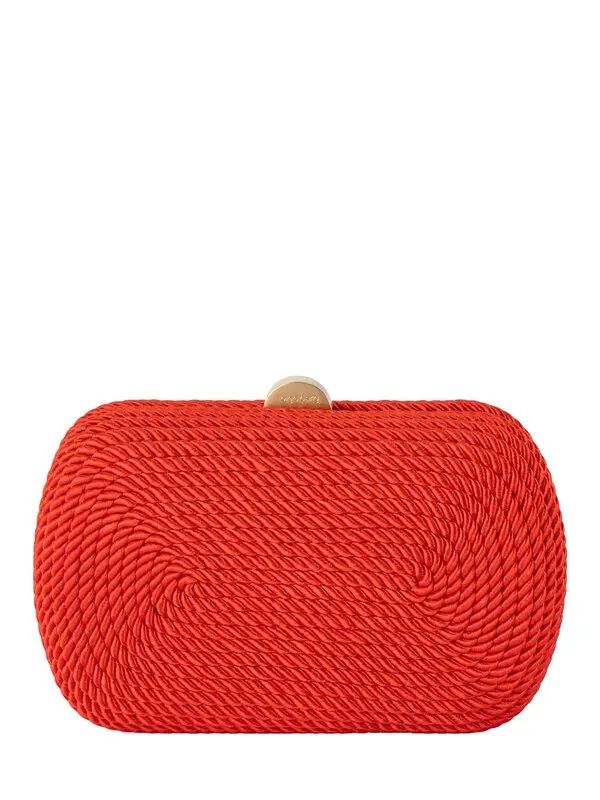 OLGA BERG Martina Rope Clutch - Red