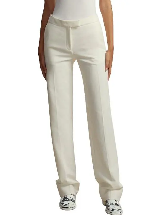 Marina Moscone Tailored Slim Trouser - Ivory