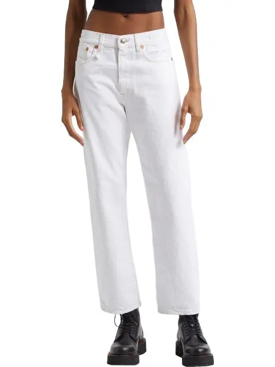 R13 Distressed Boyfriend Jeans - Aerin White