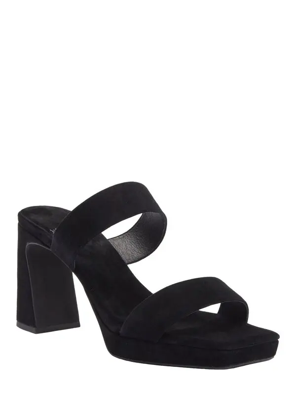 Jeffrey Campbell Danity Platform Slide Sandal - Black Suede