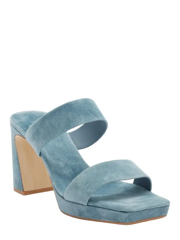 Jeffrey Campbell Danity Platform Slide Sandal - Blue Suede
