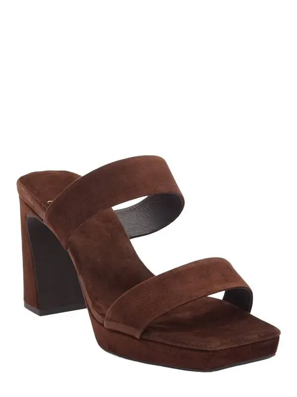 Jeffrey Campbell Danity Platform Slide Sandal - Coffee Suede