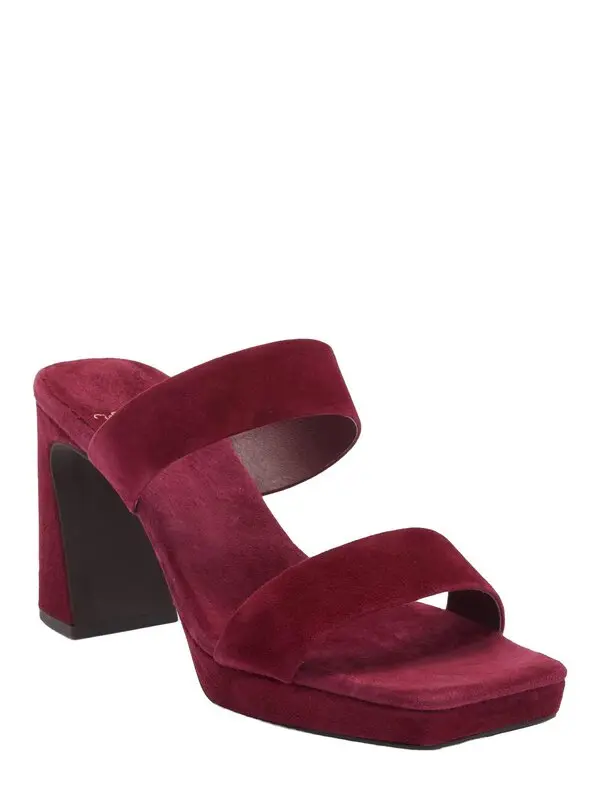 Jeffrey Campbell Danity Platform Slide Sandal - Wine Suede
