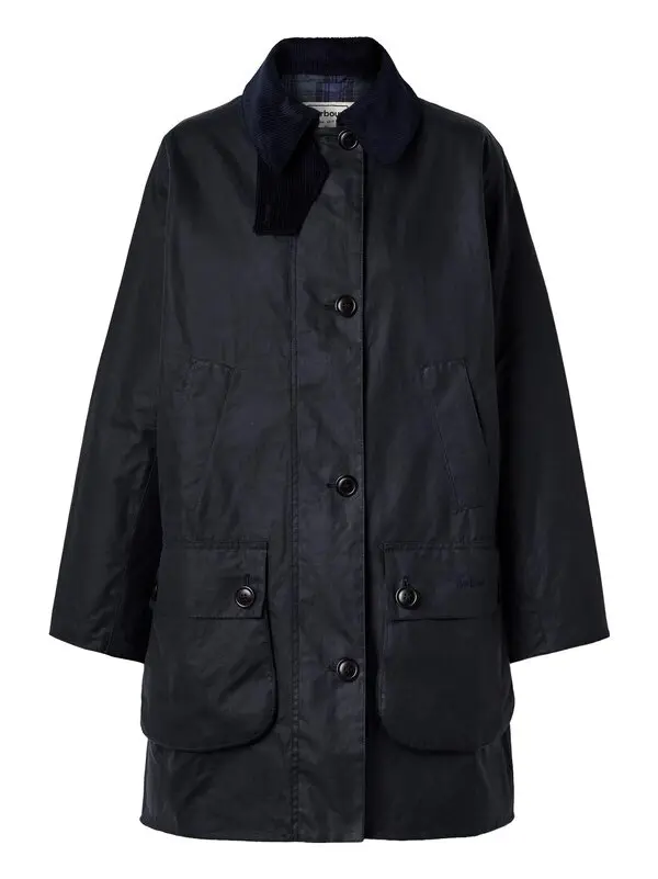 Barbour The Edit Alexa Loren Waxed-cotton Jacket - Blue