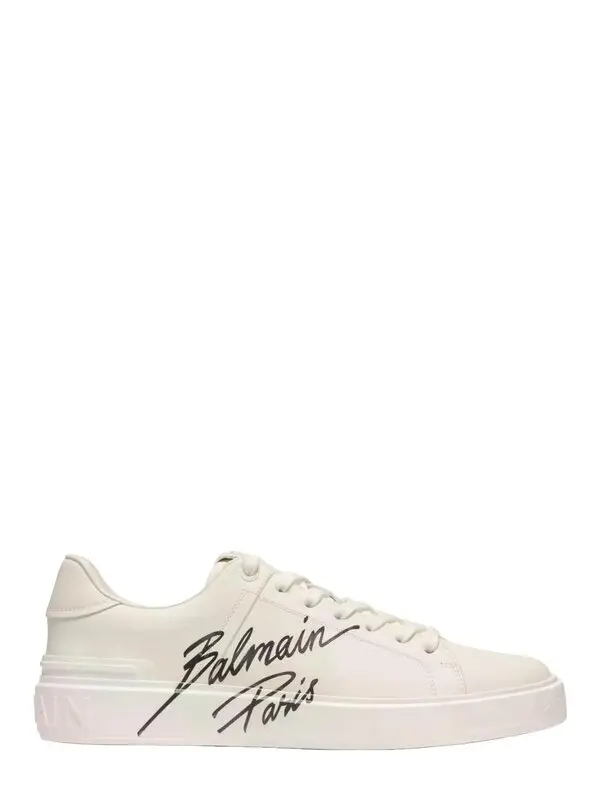 Balmain B-court Leather Sneakers - White