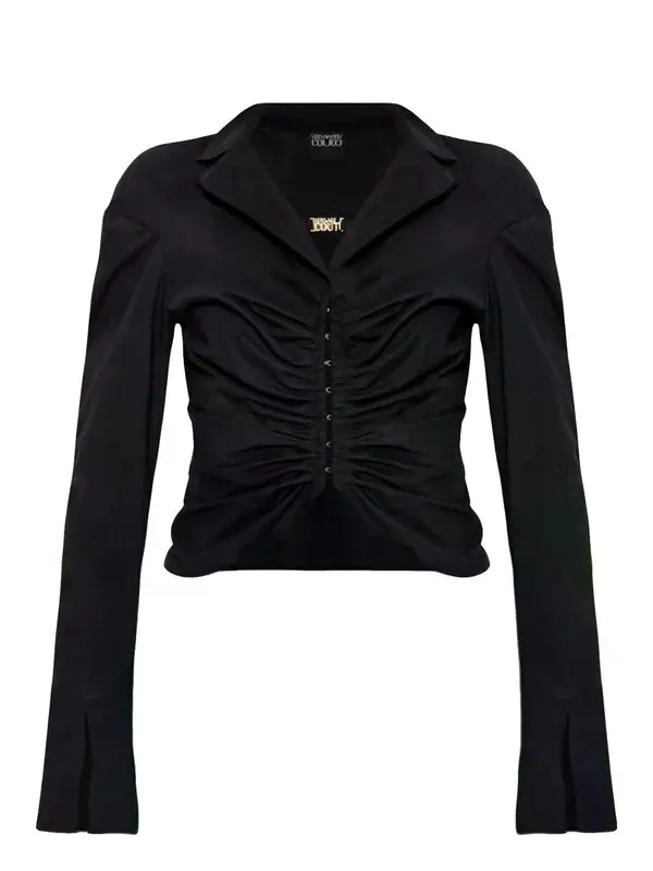 Versace Drape Detailing Shirt - Black