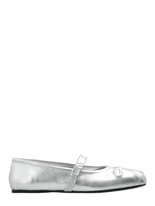 Marni Metallic Ballerina Shoes - Silver