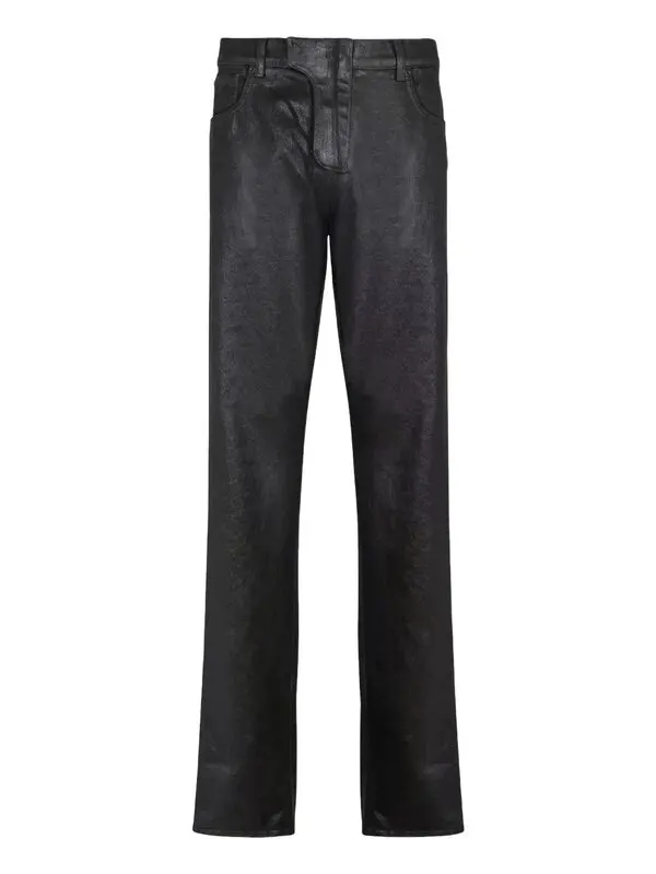 Balmain Logo Patch Trousers - Black