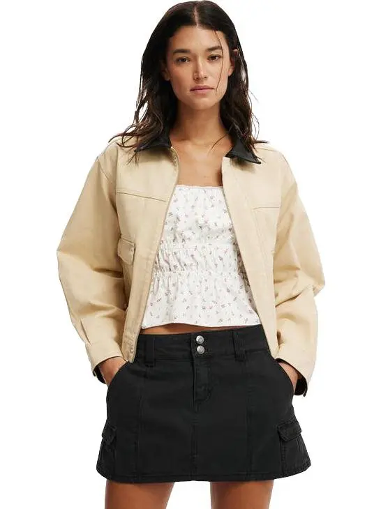 COTTON ON Tyler Barn Jacket - Tan
