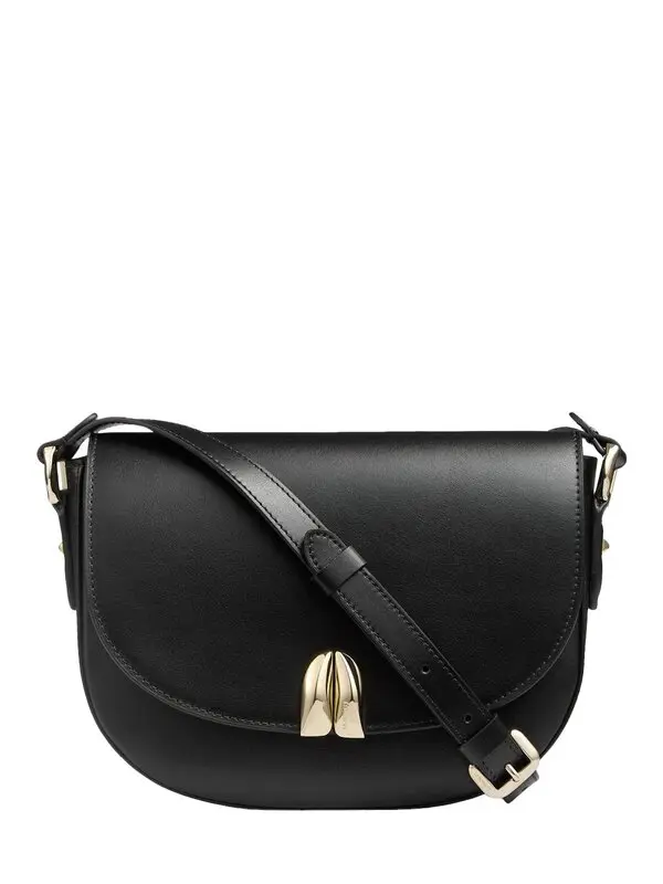 LK BENNETT Jodie Oloid Leather Crossbody Bag - Black