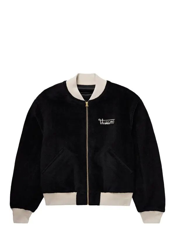 Visvim Reversible Embroidered Bomber Jacket - Black