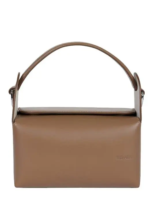 WE-AR4 The Pastry Box 20 Leather Top Handle Bag - Caffe
