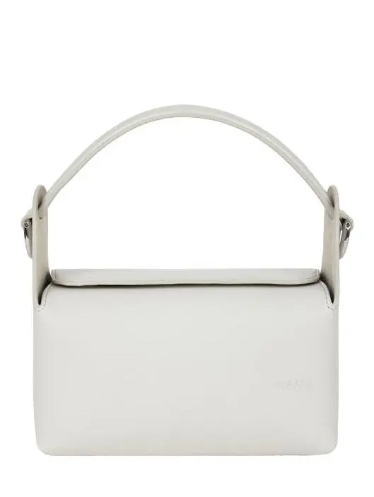 WE-AR4 The Pastry Box 20 Leather Top Handle Bag - Ice Grey