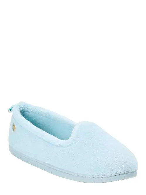 DEARFOAMS Velour Closed Back Slippers - Blue