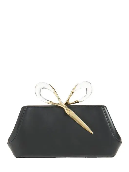 Alexis Bittar Scissor Leather Clutch - Black