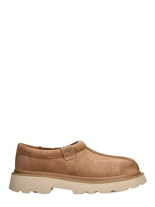 UGG Tasman Lug Suede And Shearling Slippers - Rust