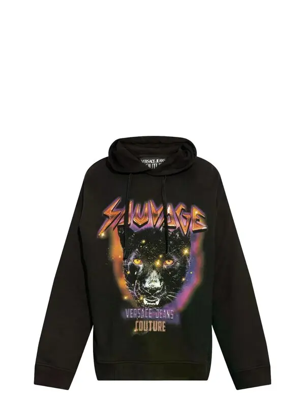 Versace Printed Hoodie - Black