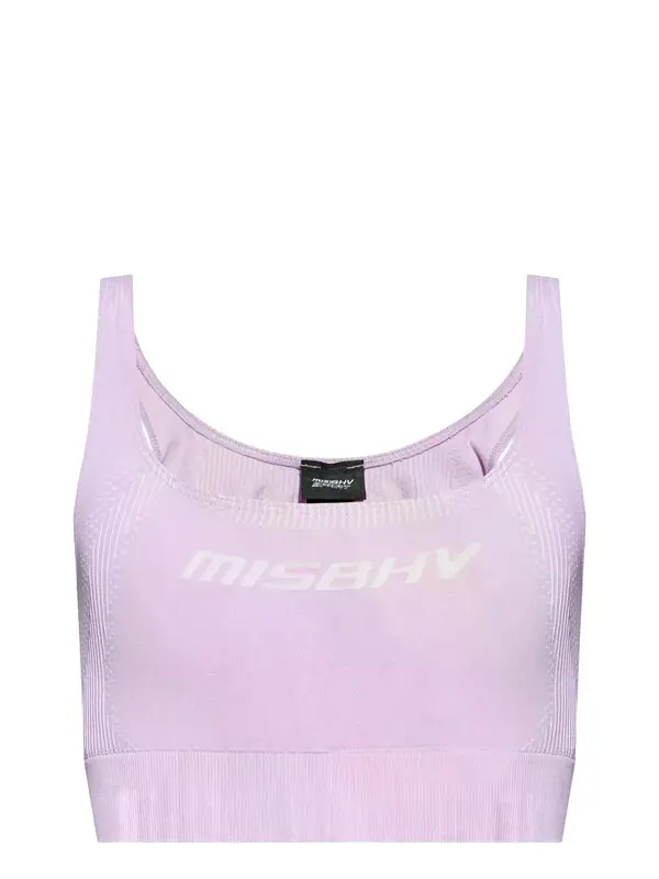 MISBHV Logo-print Sports Bra - Purple