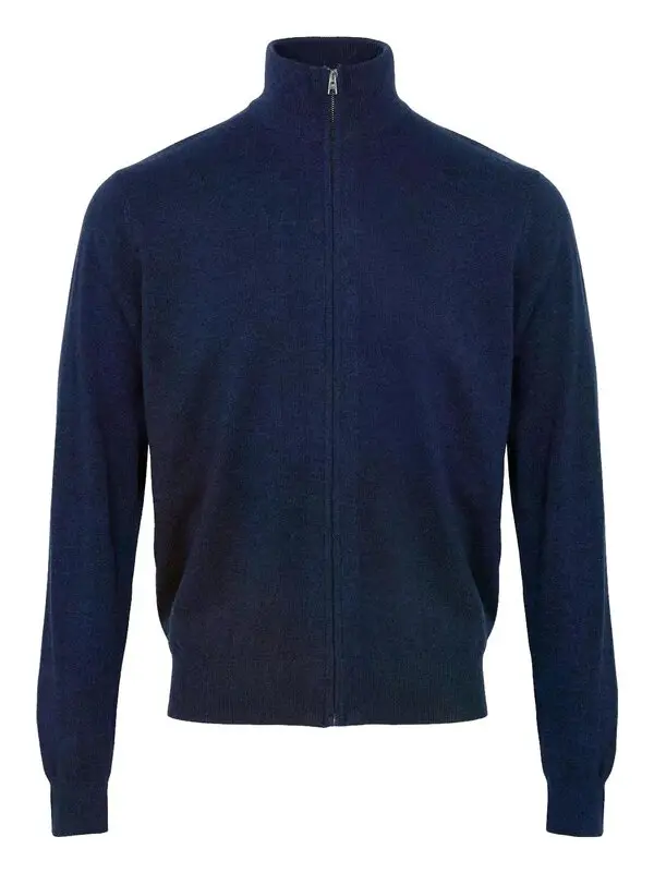 YVES SALOMON Zipped Cardigan - Blue