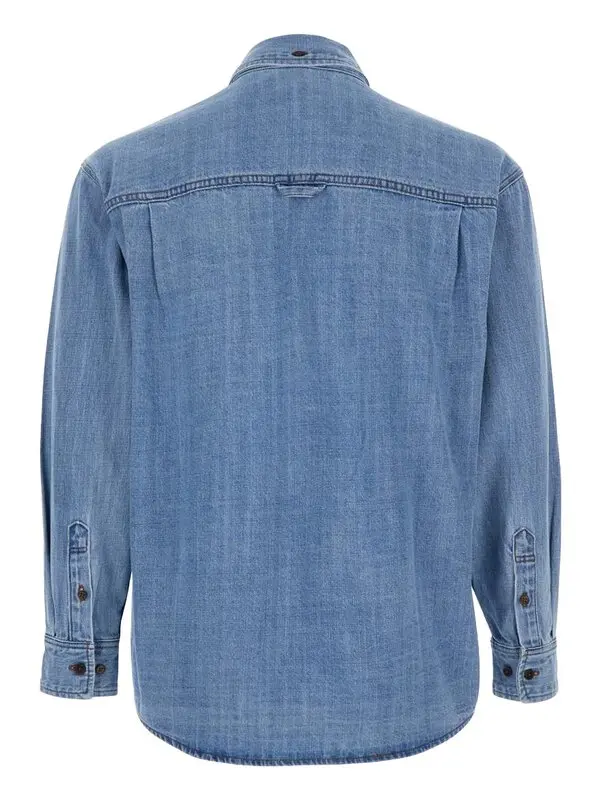DUNST Denim Jacket With Patch Pockets - Blue