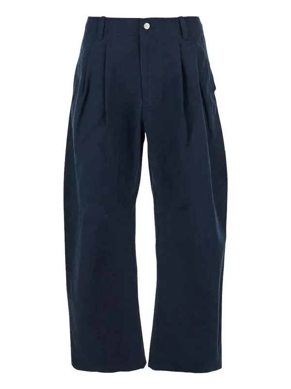 AFTER PRAY Cotton Wide Leg Pants - Blue
