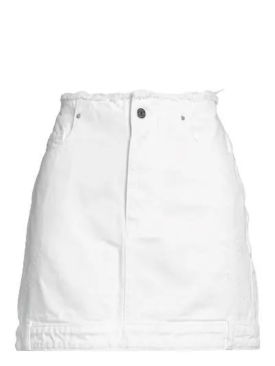 Armani Exchange Flared Denim Skirt With Logo - White