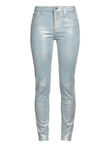 Armani Exchange Skinny Fit Jeans With Leather Trims - Blue
