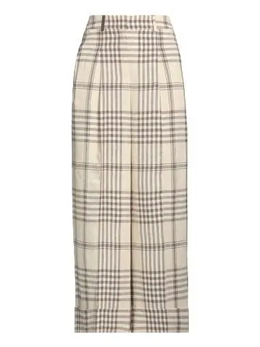 Peserico Wide-leg Tartan Pants - Beige