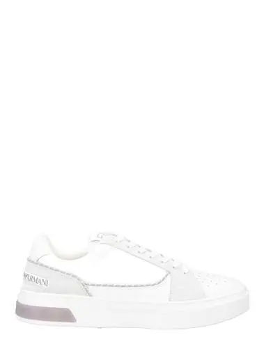 EA7 Cow Leather Sneakers - White