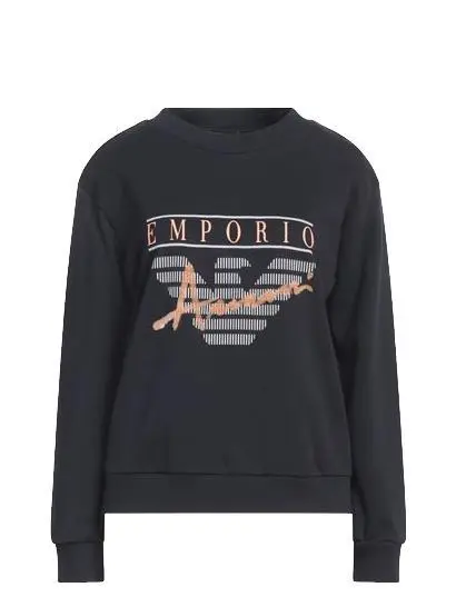 Emporio Armani Flocked French Terry Sweatshirt - Midnight Blue