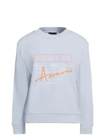 Emporio Armani Flocked French Terry Sweatshirt - Sky Blue