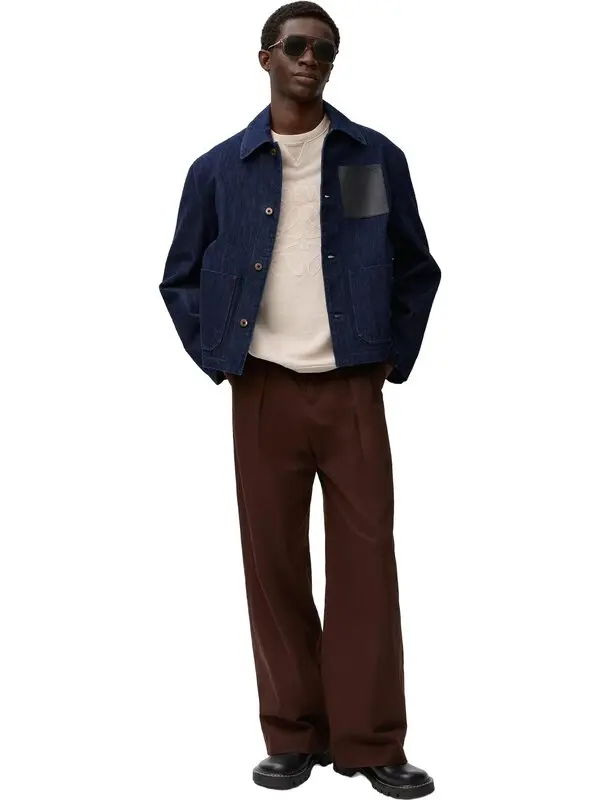 Loewe Workwear Jacket In Denim - Indigo Blue