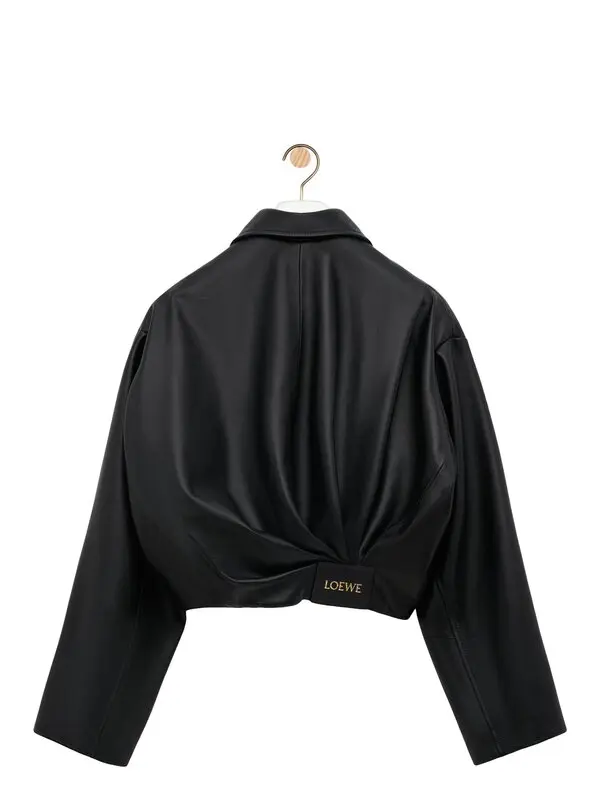 Loewe Nappa Lambskin Draped Jacket - Black
