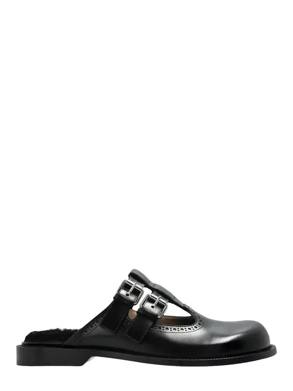 Loewe Leather Mules - Black