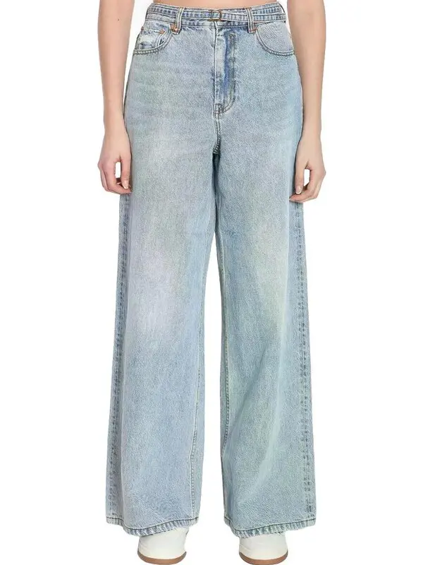 Zimmermann Illuminate Wide Leg Jeans - Blue
