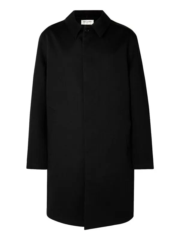 Saint Laurent Cotton-blend Twill Car Coat - Black