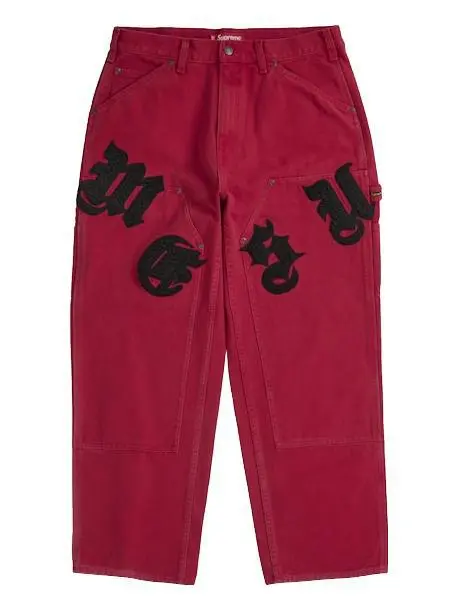 Supreme Old English Canvas Double Knee Painter Pant - Red