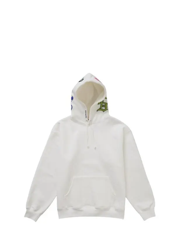 Supreme Logo Hooded Sweatshirt - White