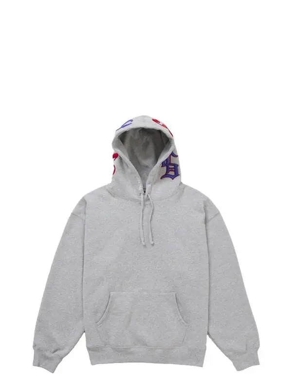Supreme Logo Hooded Sweatshirt - Heather Grey
