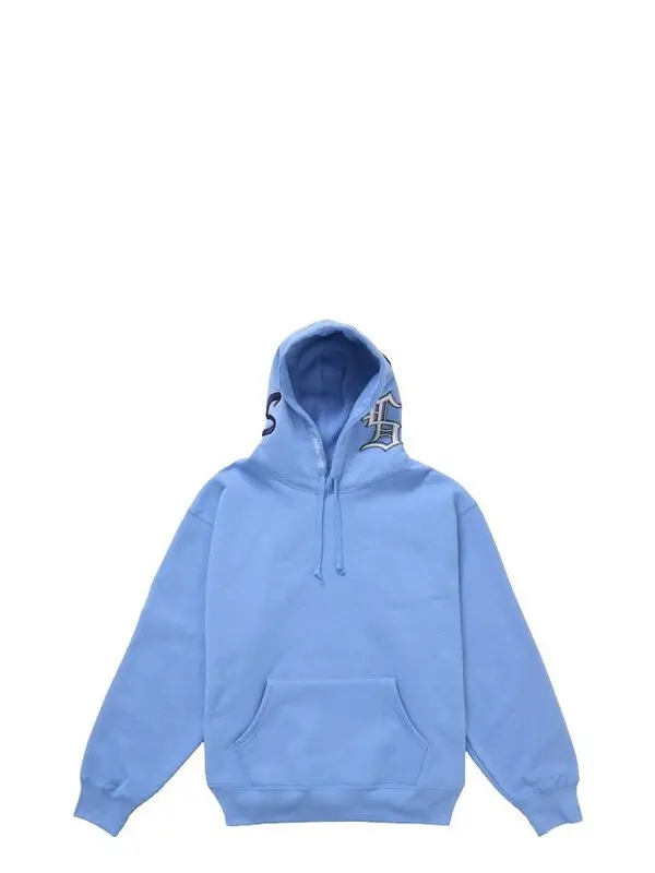 Supreme Logo Hooded Sweatshirt - Light Blue