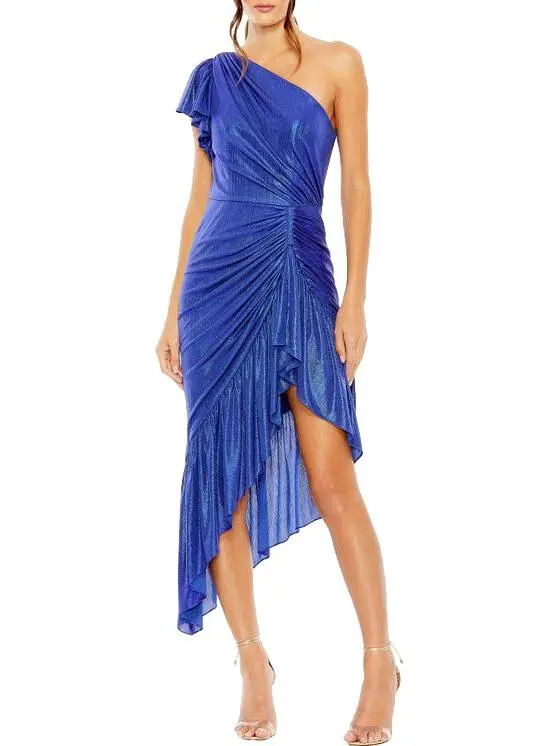 Mac Duggal One-shoulder High-low Dress - Cobalt