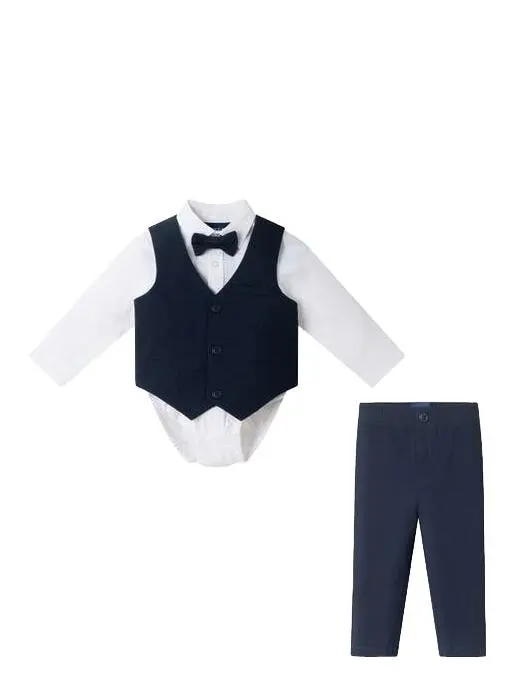 Andy & Evan Bowtie, Vest, And Pants Set - Blue