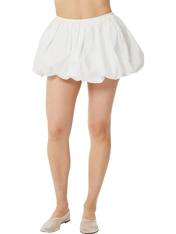 FIND ME NOW Bubble Hem Miniskirt - Cloud