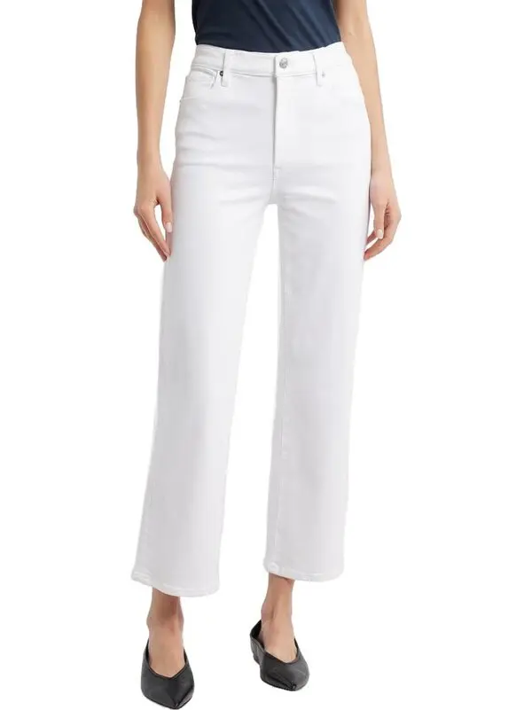 FRAME Le Sleek High Waist Ankle Straight Leg Jeans - White