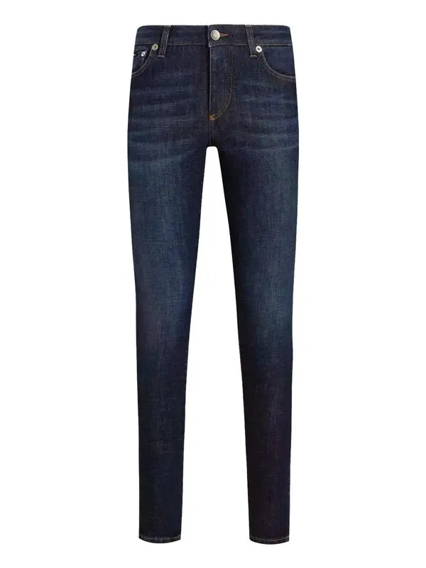 Dolce & Gabbana Logo-plaque Jeans - Blue