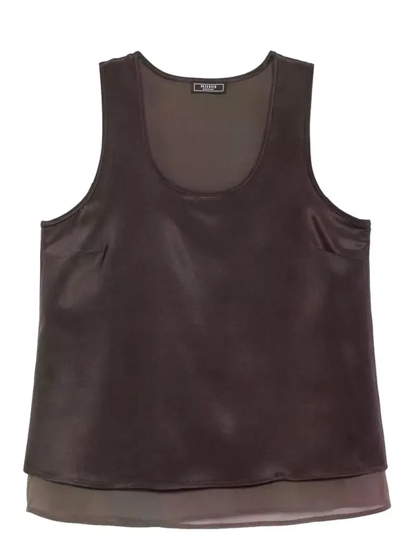 Peserico Satined Tank Top - Brown