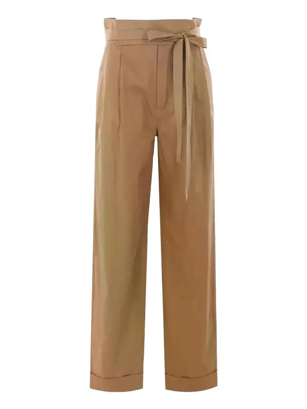 Saint Laurent Cotton Trousers - Brown