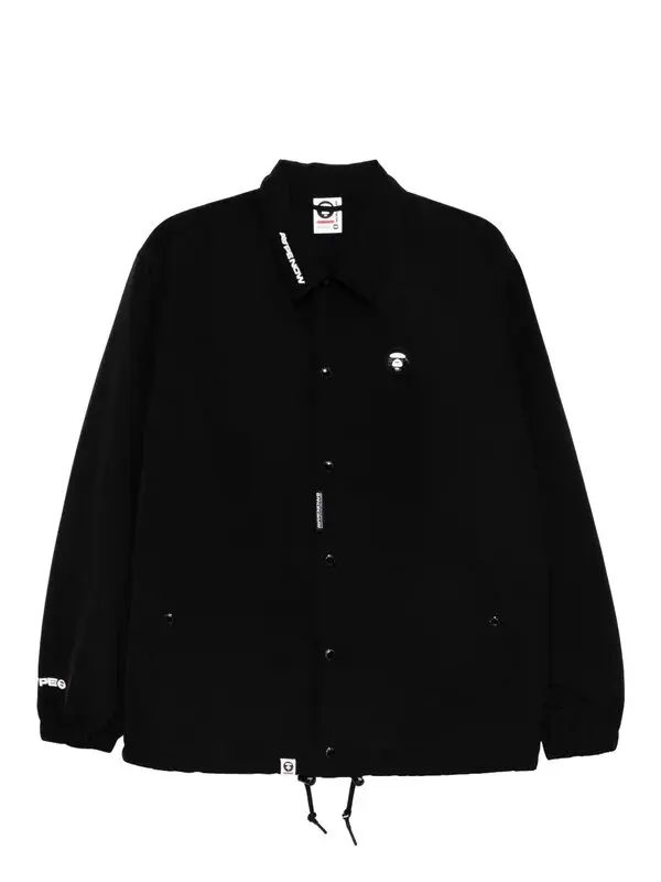 AAPE BY *A BATHING APE® Moonface Logo Coach Jacket - Black