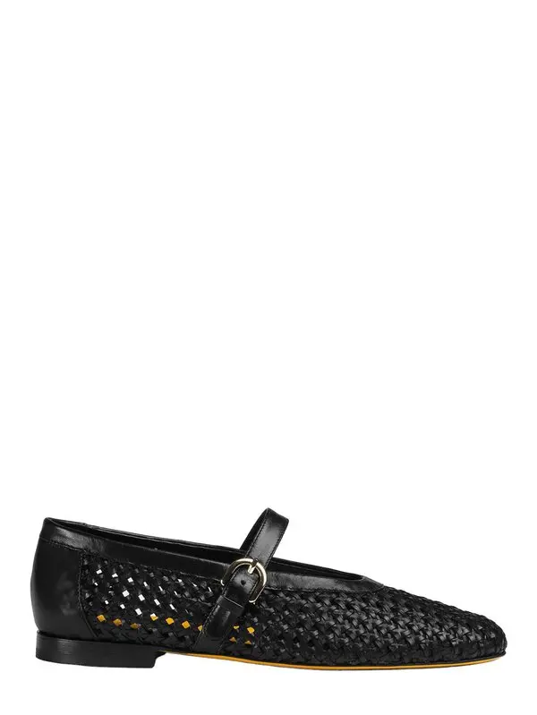 DOUCAL'S Mary Jane Ballet Flats - Black