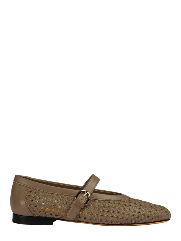DOUCAL'S Mary Jane Ballet Flats - Mud